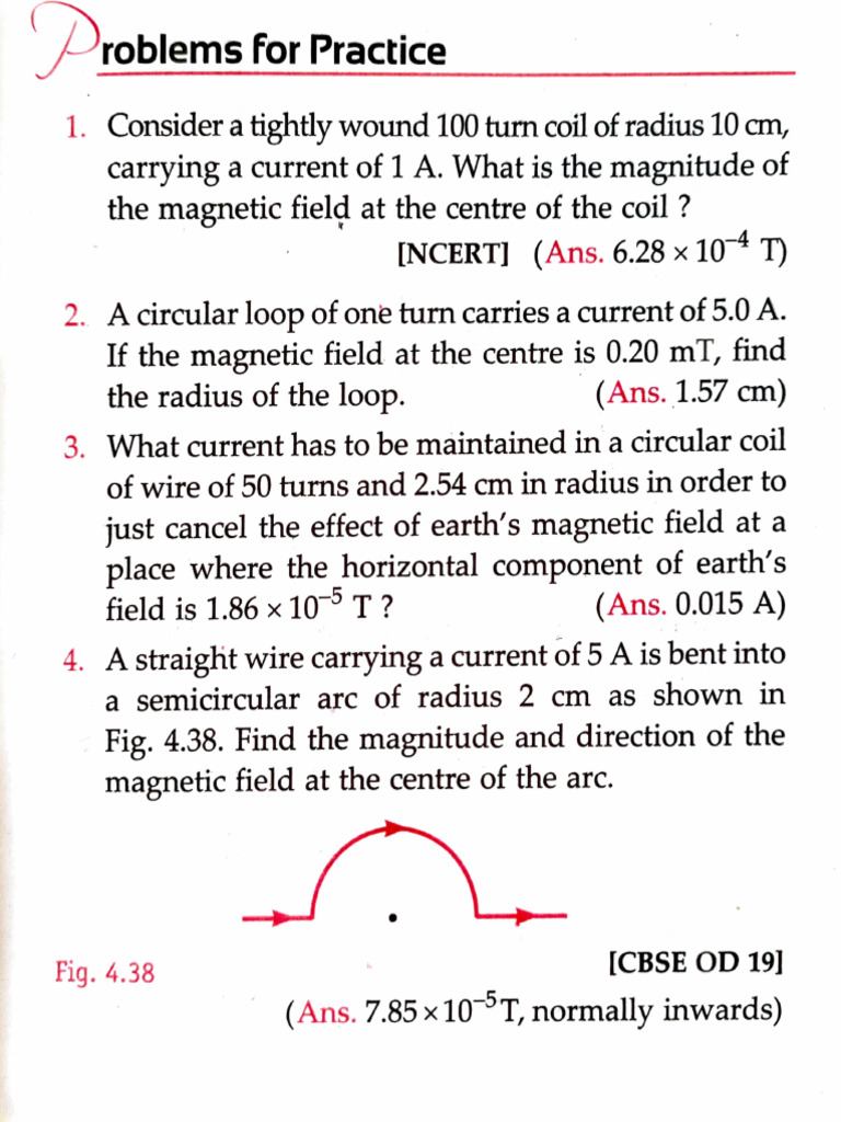 Magnetism - Practice Questions | PDF | Magnetic Field | Electromagnetism