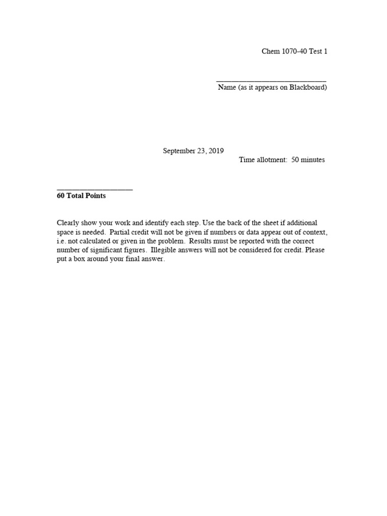 Fall 2019 Exam 1 | PDF