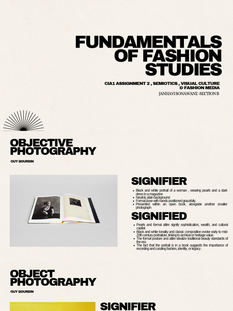 CIA 1- Assignment 2, Semiotics, Visual Culture and Fashion Media- Janhavi Sonawane.pdf | PDF ...