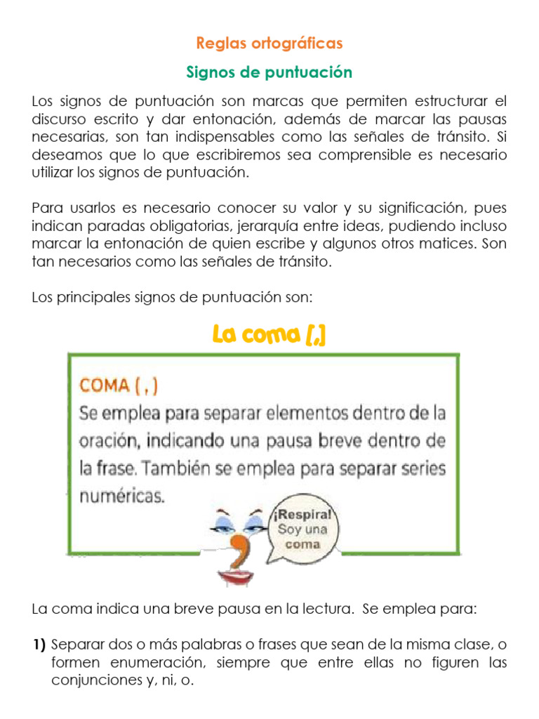 Signos de puntuaci-n | PDF | Coma | Puntuación