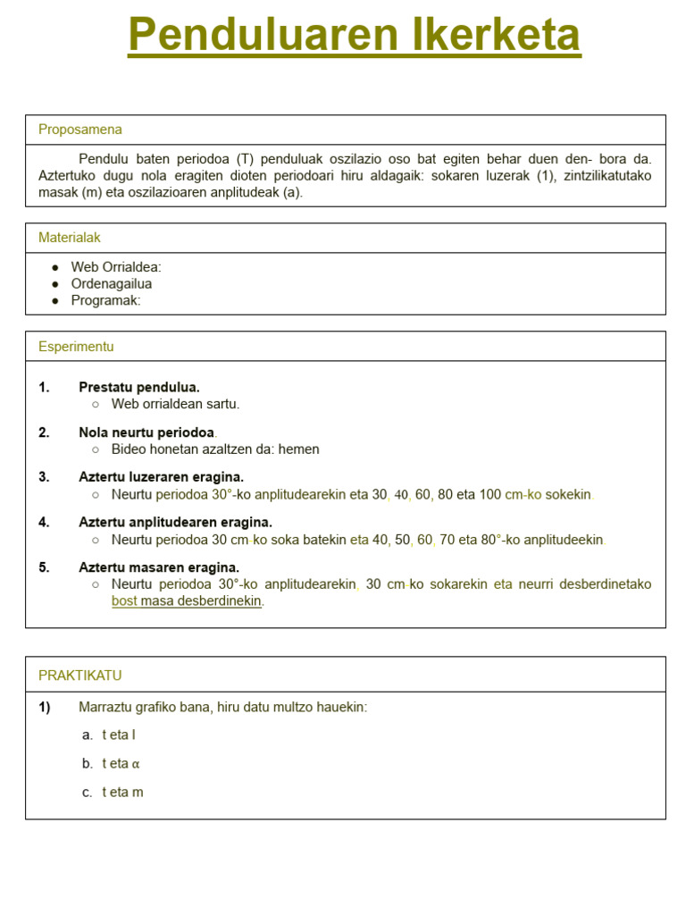 Lan Fitxa (Pendulua) | PDF