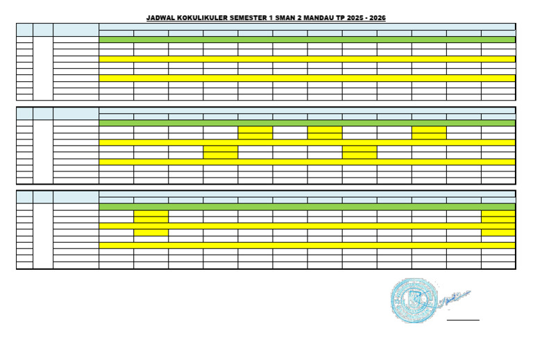 Jadwal Kokurikuler-P5 Mapel Wajib | PDF