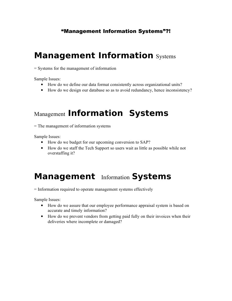 Management Information Systems Challenges | PDF