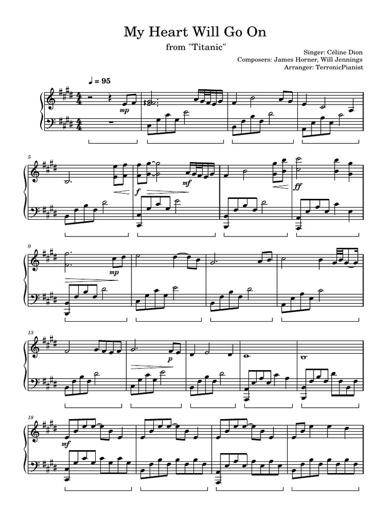 My Heart Will Go On Sheet Music | PDF