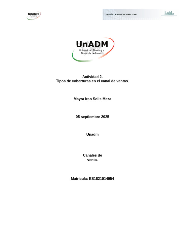 Gcav U3 A2 Masm | PDF | Mercado (economía) | Logística