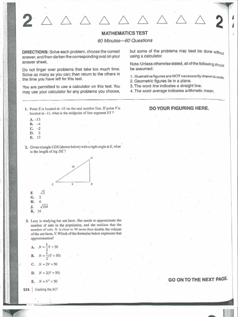 Act Practice Test Math 4 | PDF