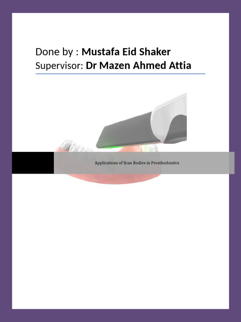 Applications of Scan Bodies in Prosthodontics Mustafa Eid Shaker | PDF ...