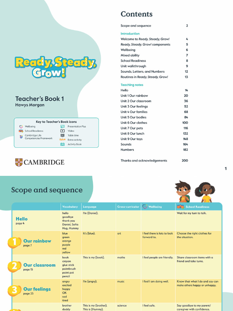 Ready Steady Grow 1 Teachers Book | PDF