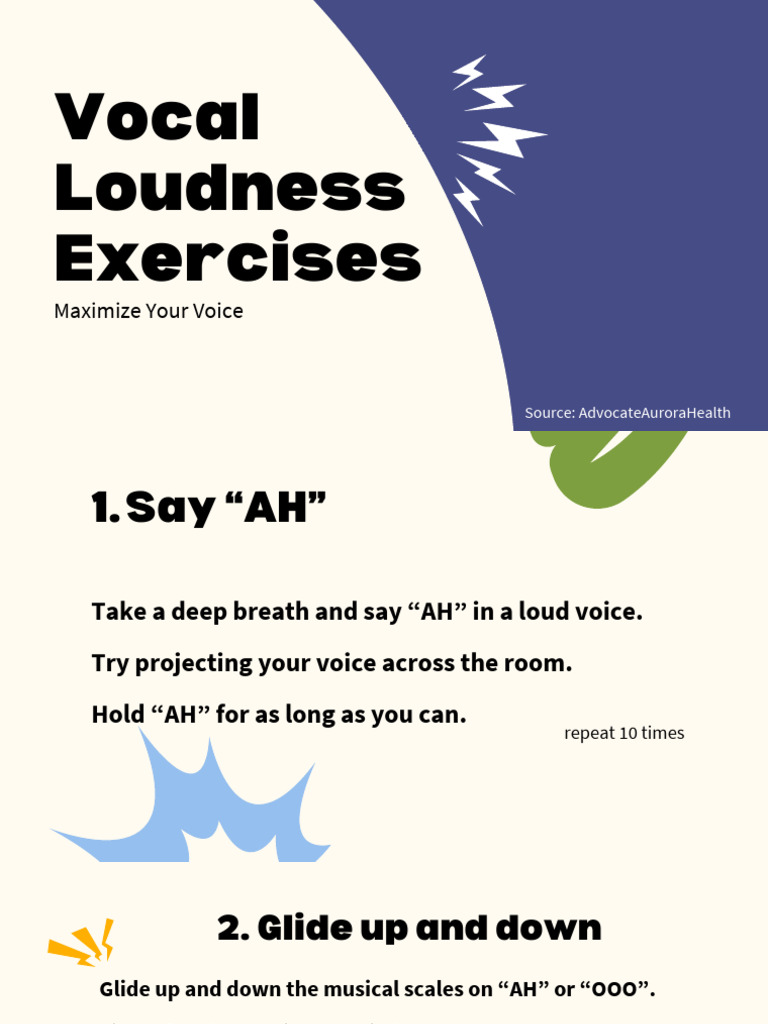 Vocal Loudness Exercises Guide | PDF | Exhalation