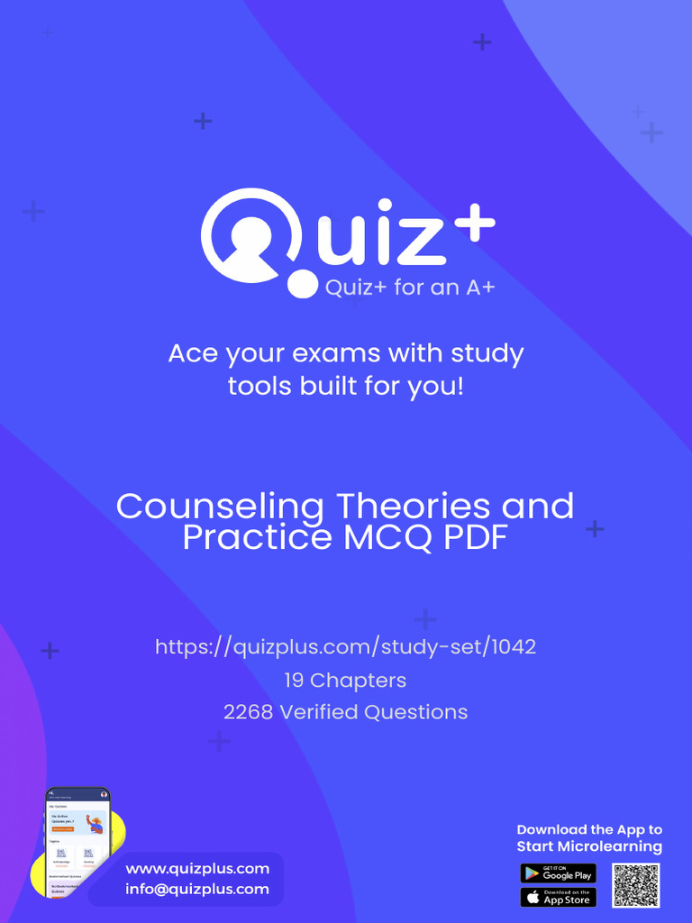 Counseling Theories and Practice MCQ PDF | PDF | Attachment Theory | Self Concept