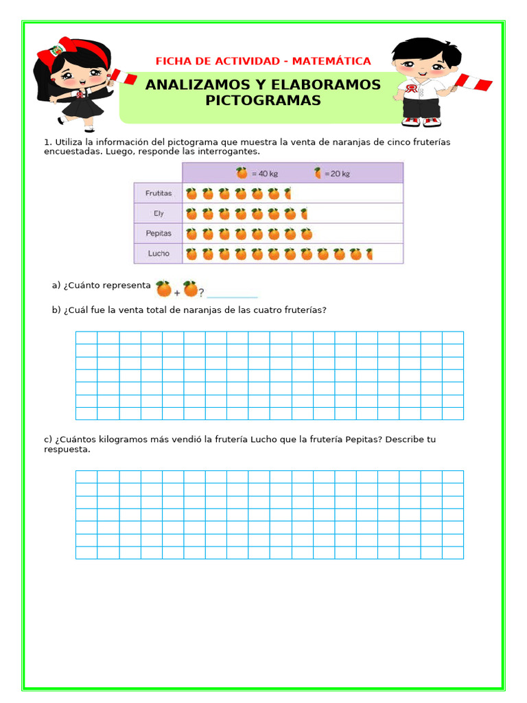 Actividades de Matemática con Pictogramas | PDF