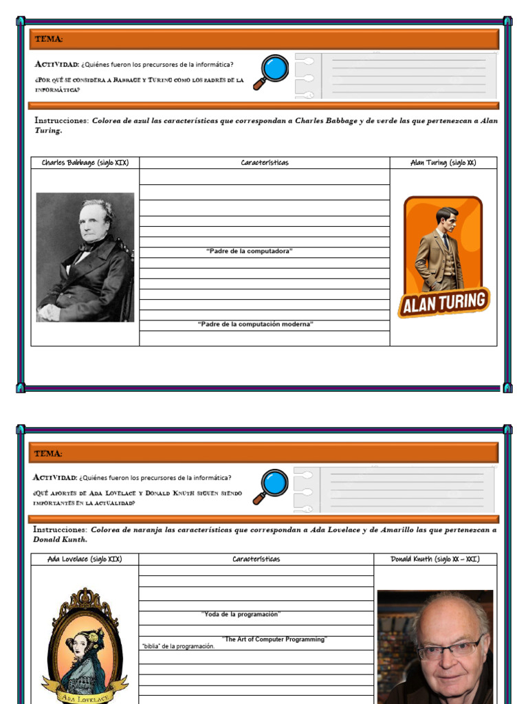 Precursores de la Informática: Babbage y Turing | PDF | Ciencias de la ...