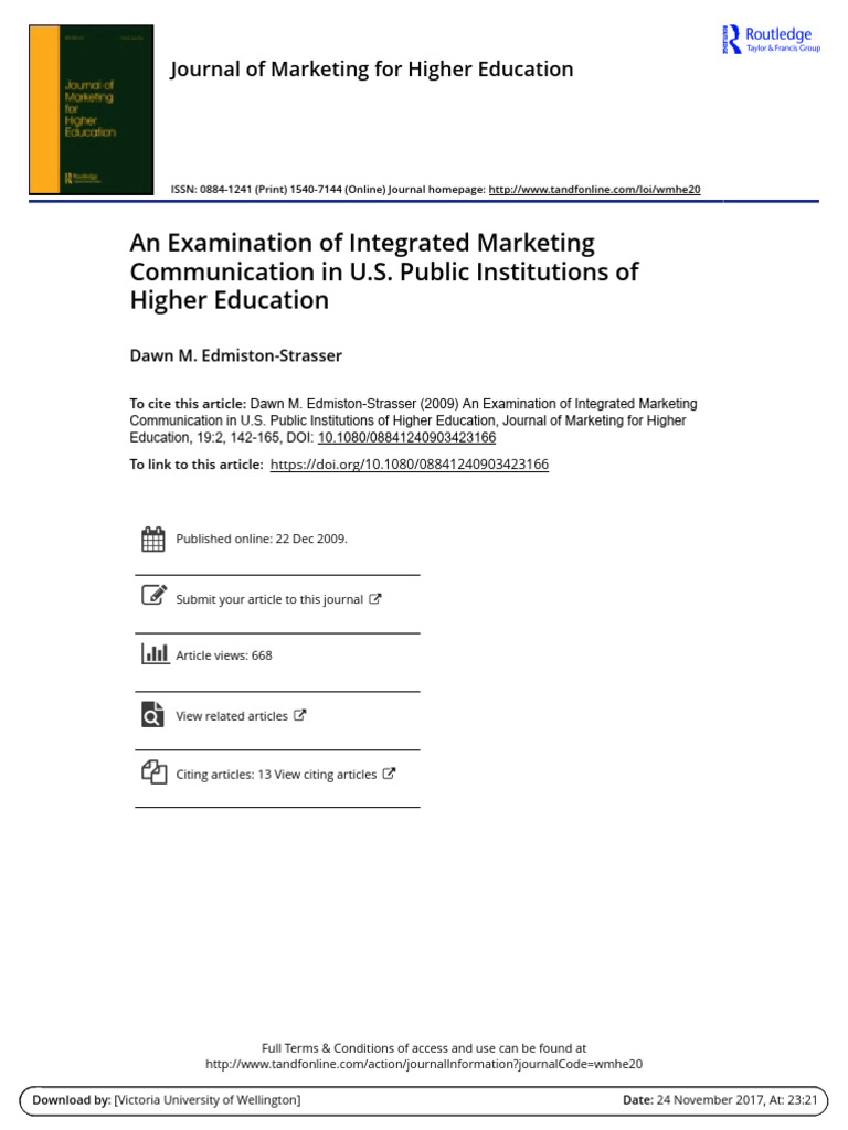 Dawn-Edmiston-Strasser-2009-An Examination of Integrated Marketing ...
