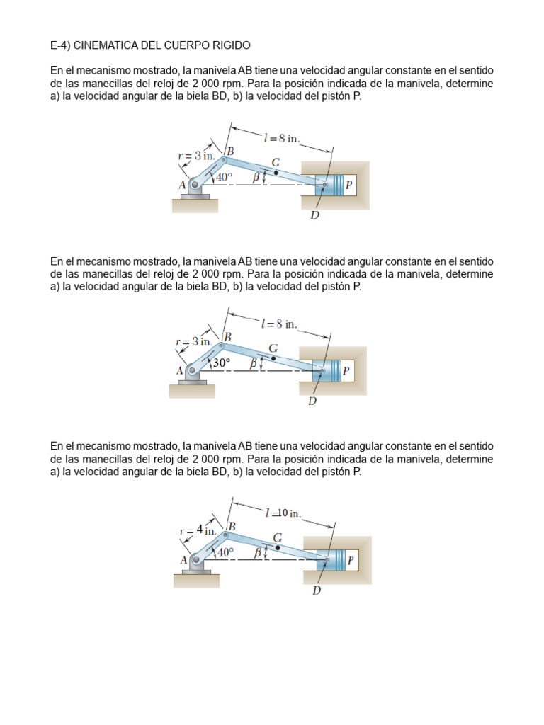 E-4) Cinematica Del Cuerpo Rigido | PDF