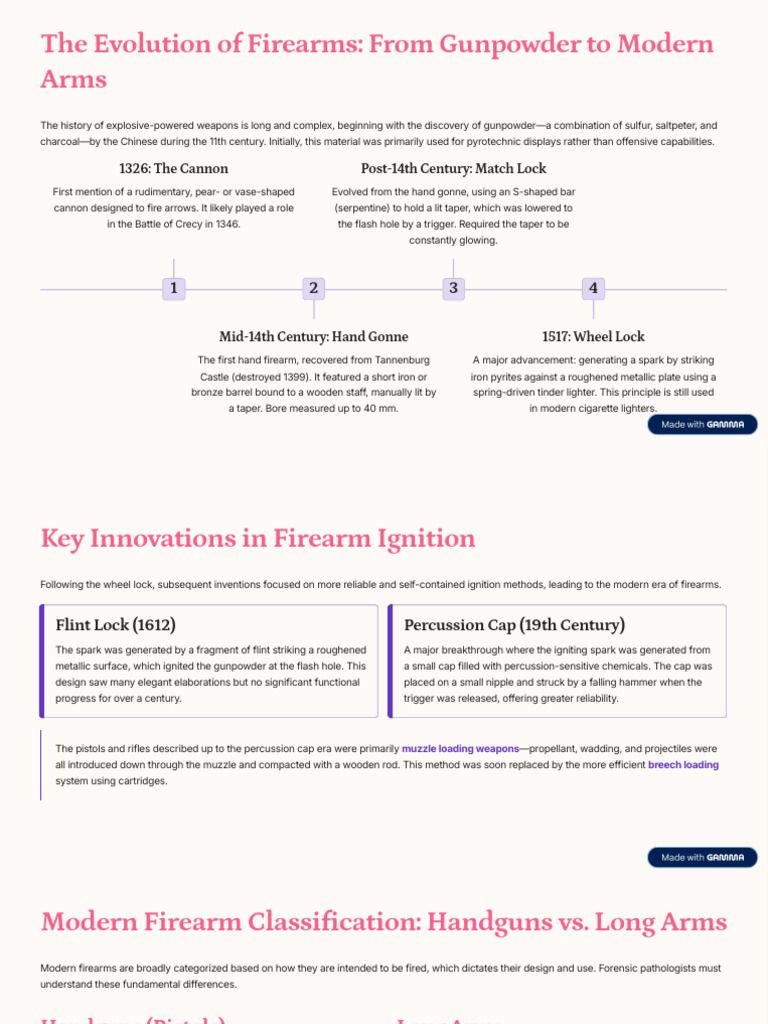 Evolution of Firearms Through History | PDF | Gun Barrel | Handgun