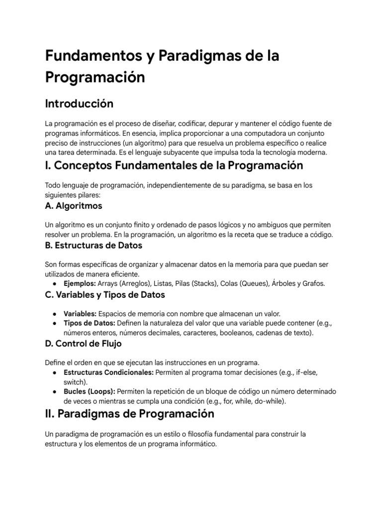 Informe Completo de Programacion | PDF | Lenguaje de programación ...
