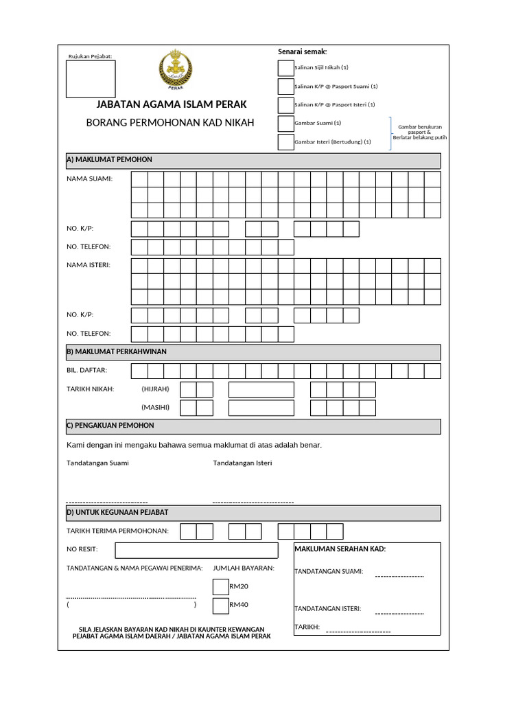 Borang Kad | PDF