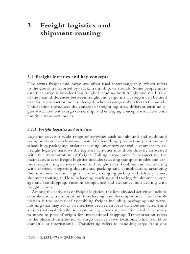 3 - Freight Logistics and Shipment Routing | PDF | Cargo | Agent Based ...