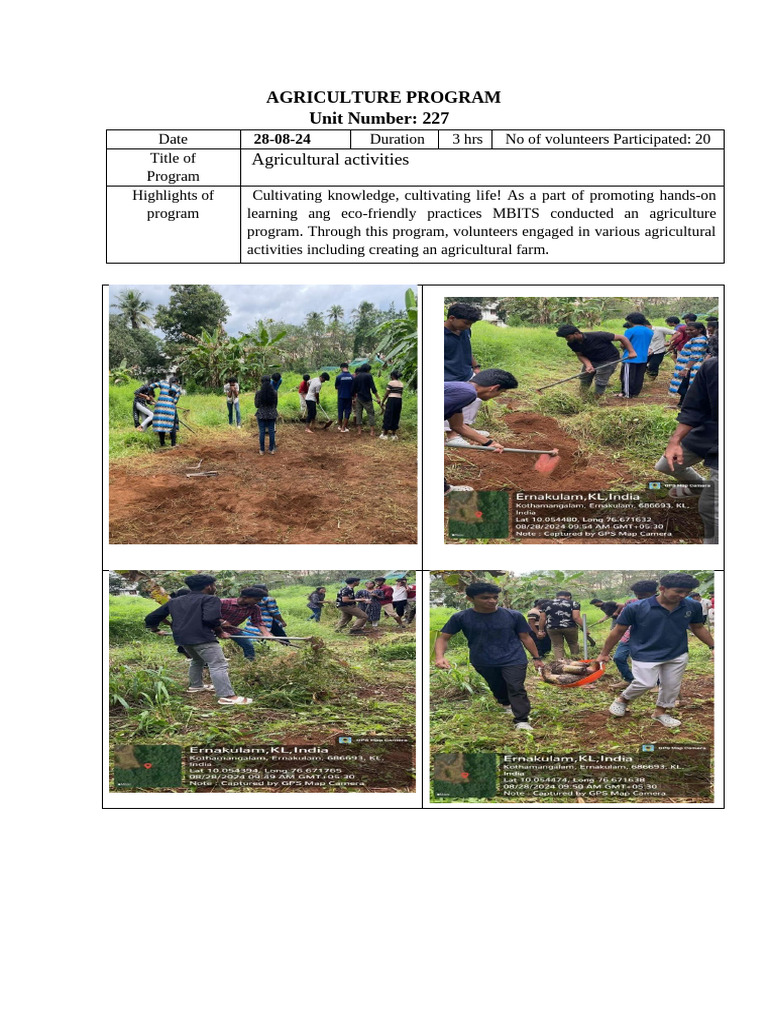 Agricultural Program 227 | PDF