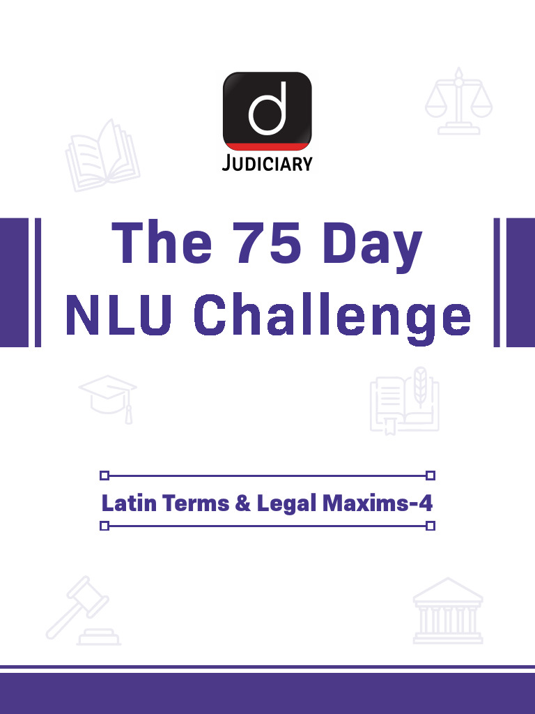 Latin Terms & Legal Maxims-4 | PDF