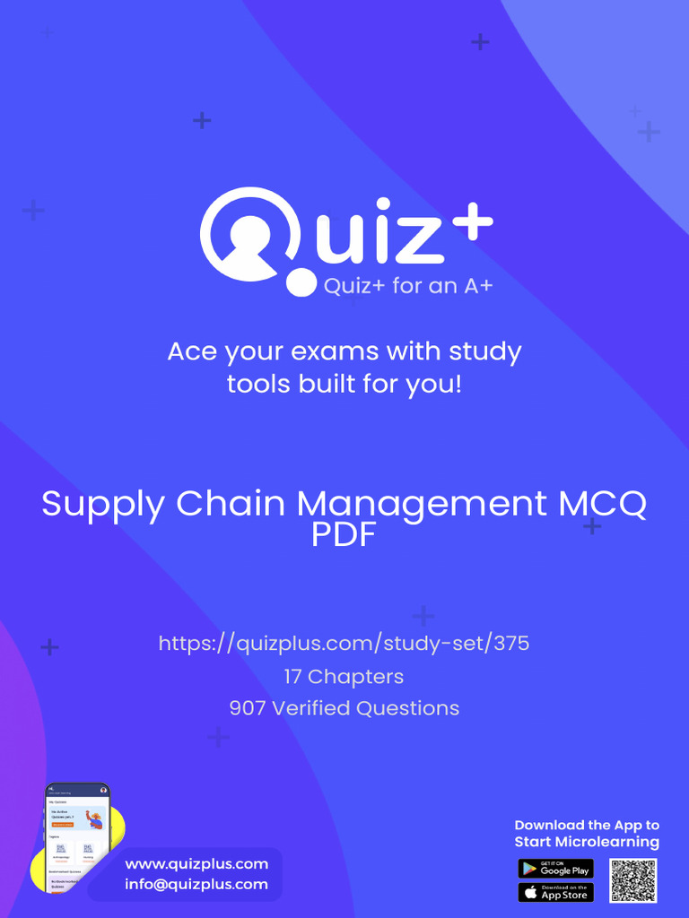 Supply Chain Management MCQ PDF | PDF | Cargo | Supply Chain Management