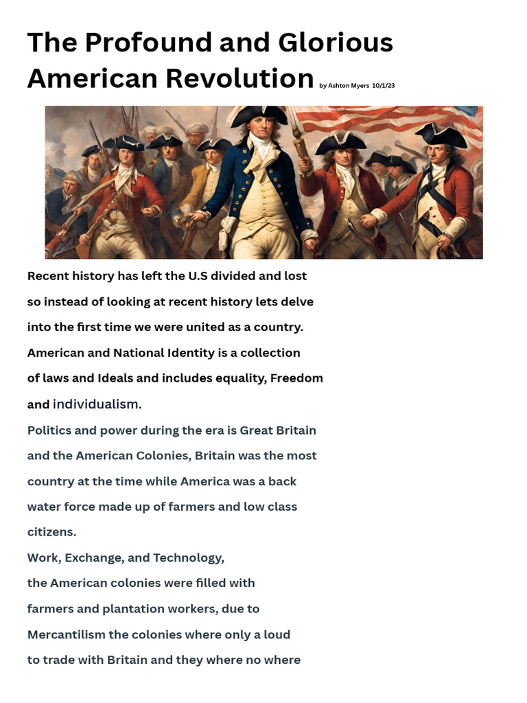 The Profound and Glorious American | PDF
