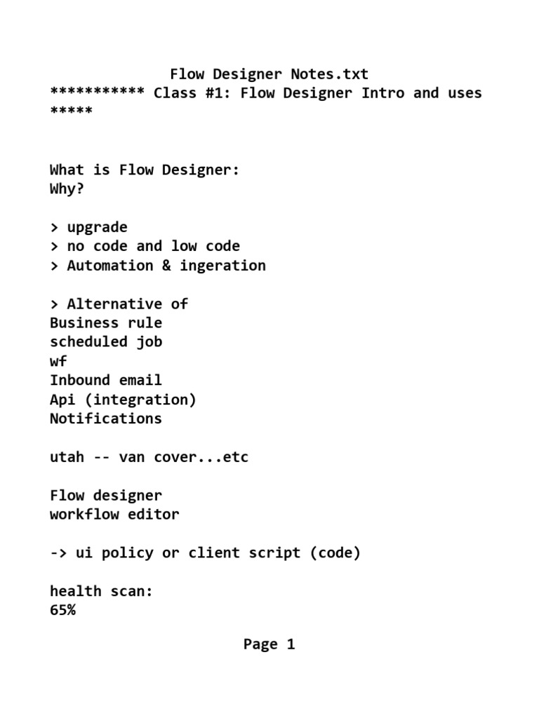 Flow Designer Overview and Components | PDF | Information Technology ...
