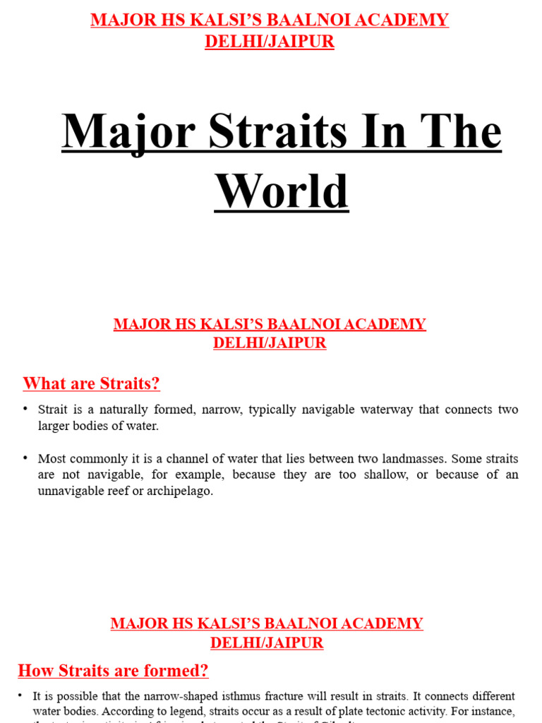 GEO 38 Straits in The World | PDF | Strait | Bodies Of Water