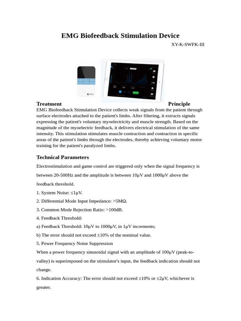 EMG Biofeedback Stimulation Device | PDF | Electromyography | Filter ...