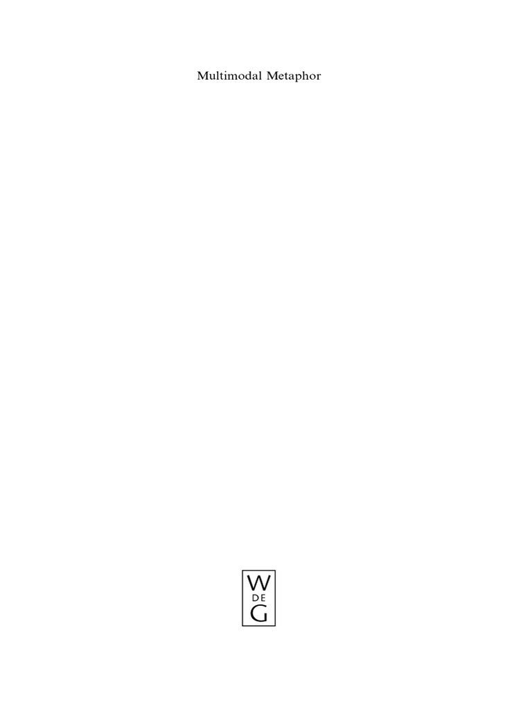 Multimodal Metaphor in Cognitive Linguistics | PDF | Metaphor ...