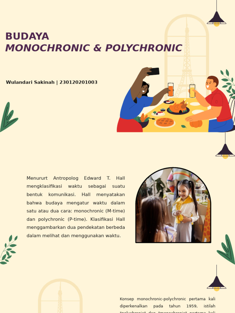 Budaya Monochronic vs Polychronic | PDF