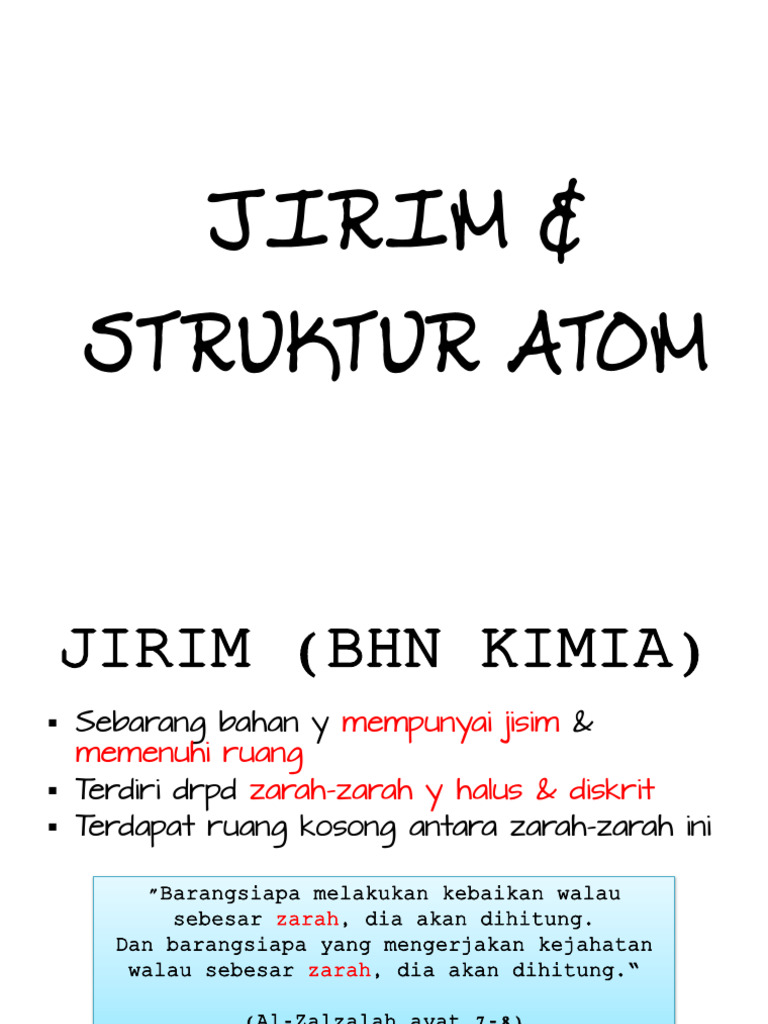 Jirim Dan Struktur Atom KSSM | PDF