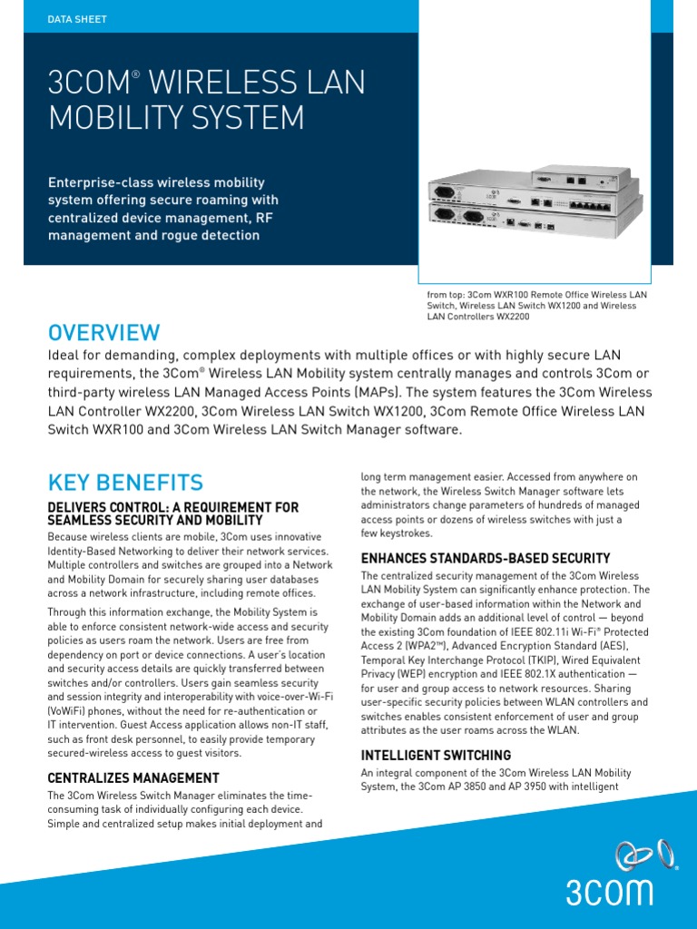 3com Wireless Lan Manager 3crwx220095a | PDF | Wireless Lan | Computer Network