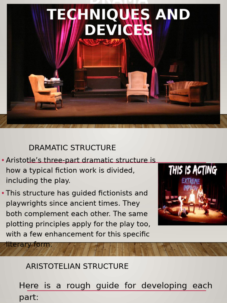 Drama Techniques and Devices | PDF | Plot (Narrative) | Literary Theory