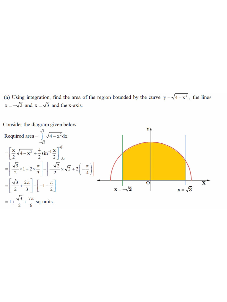 8. Class XII APPLICATIONS of INTEGRALS Most Important Questions for ...