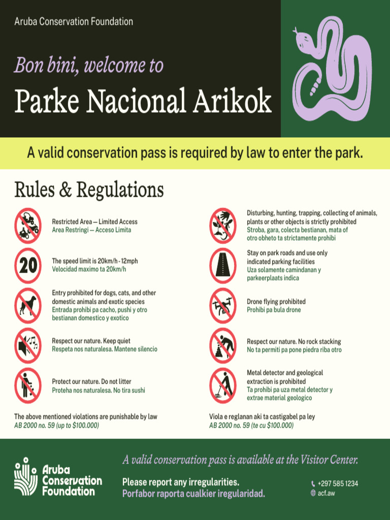 Arikok National Park Conservation Rules | PDF | Zoology | Human–Animal ...