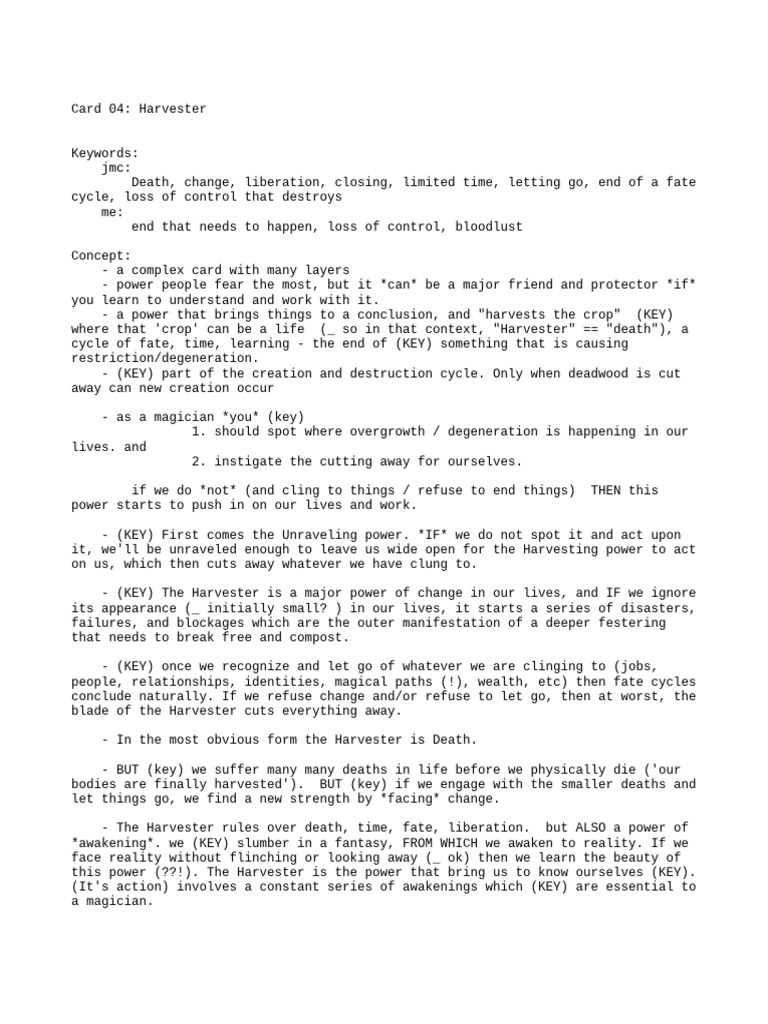 Card 04 Harvester | PDF