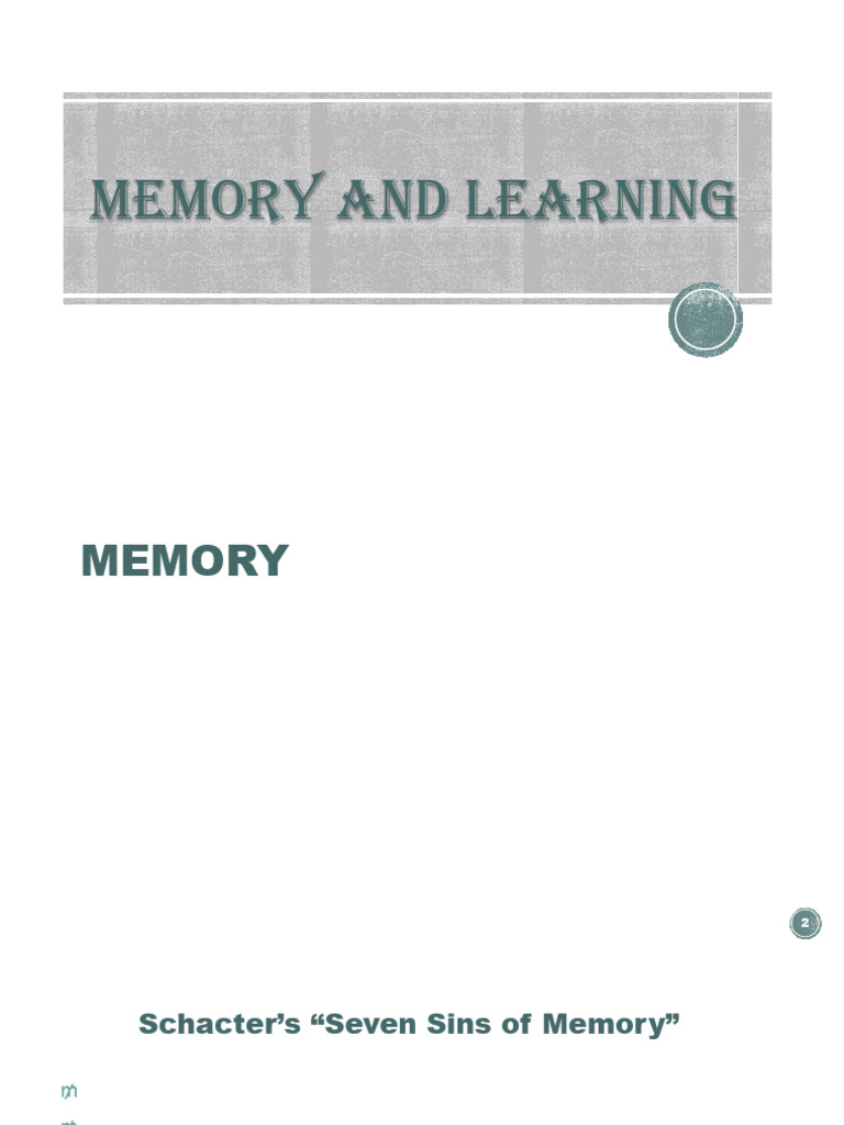Memory and Learning For Learners | PDF | Memory | Synapse