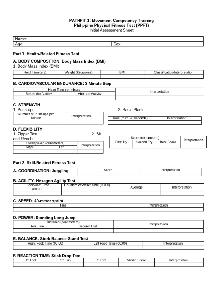 Philippine Fitness Assessment Guide | PDF | Body Mass Index