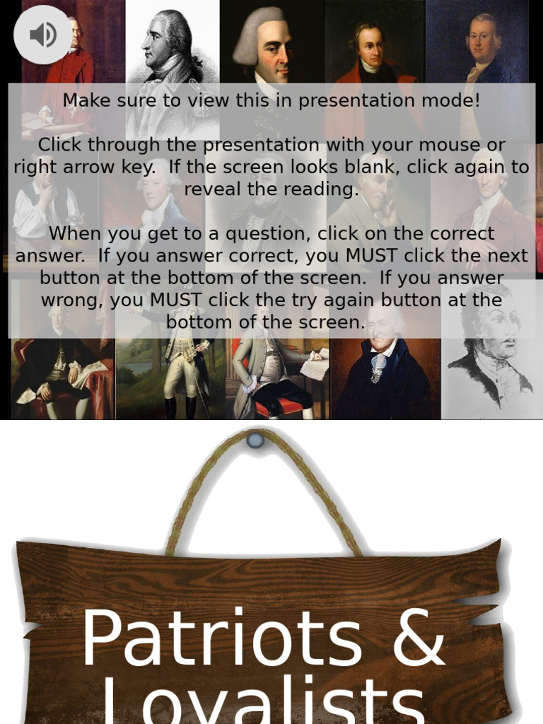 21.22 Patriots and Loyalists Interactive Presentation | PDF | Patriot (American Revolution ...