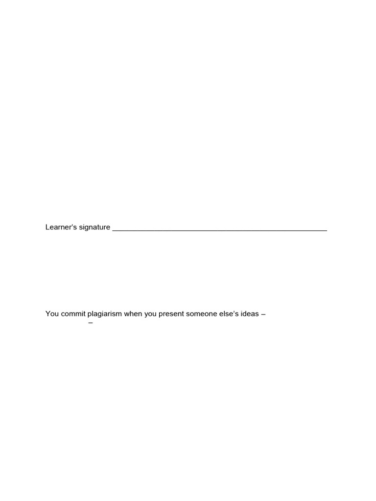 Learner Declaration of Authenticity Form | PDF