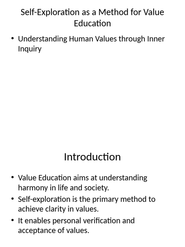 Self Exploration | PDF