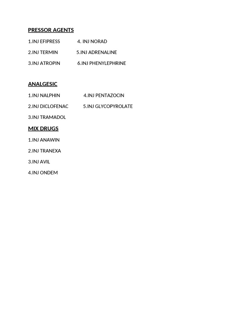 Pressor Agents | PDF