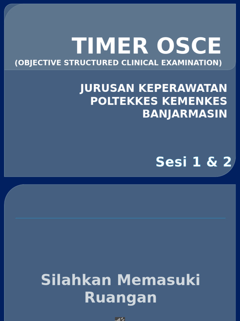 OSCE Timer Instructions for Candidates | PDF | Standardized Tests ...