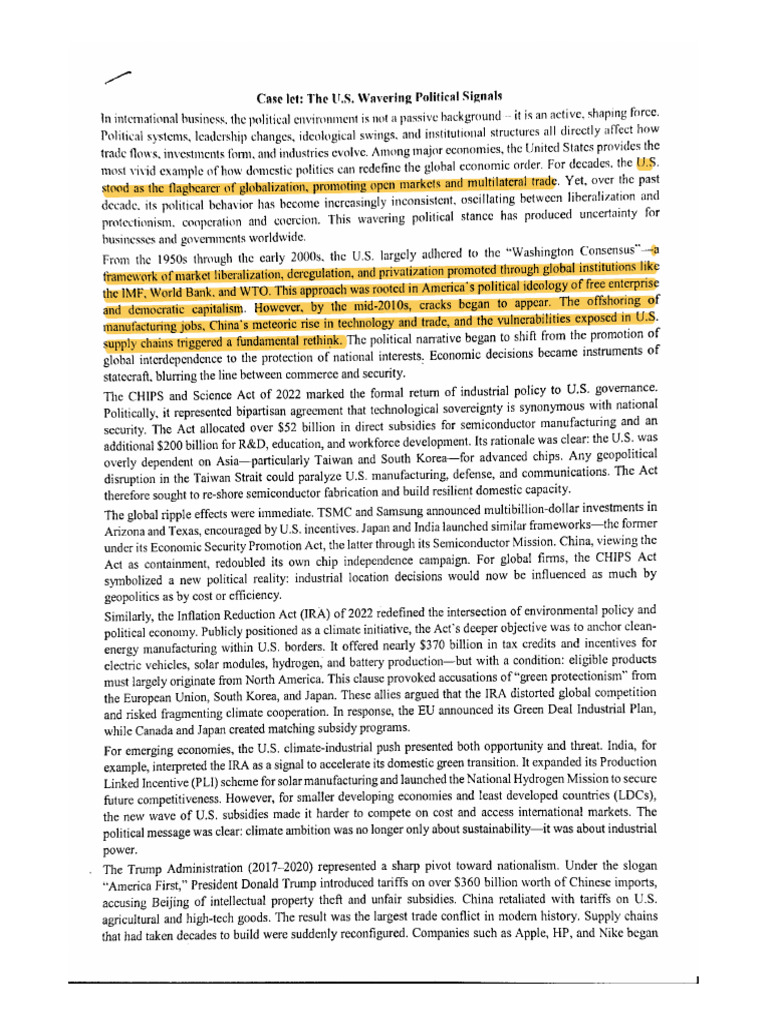 The US Wavering Political Signals | PDF