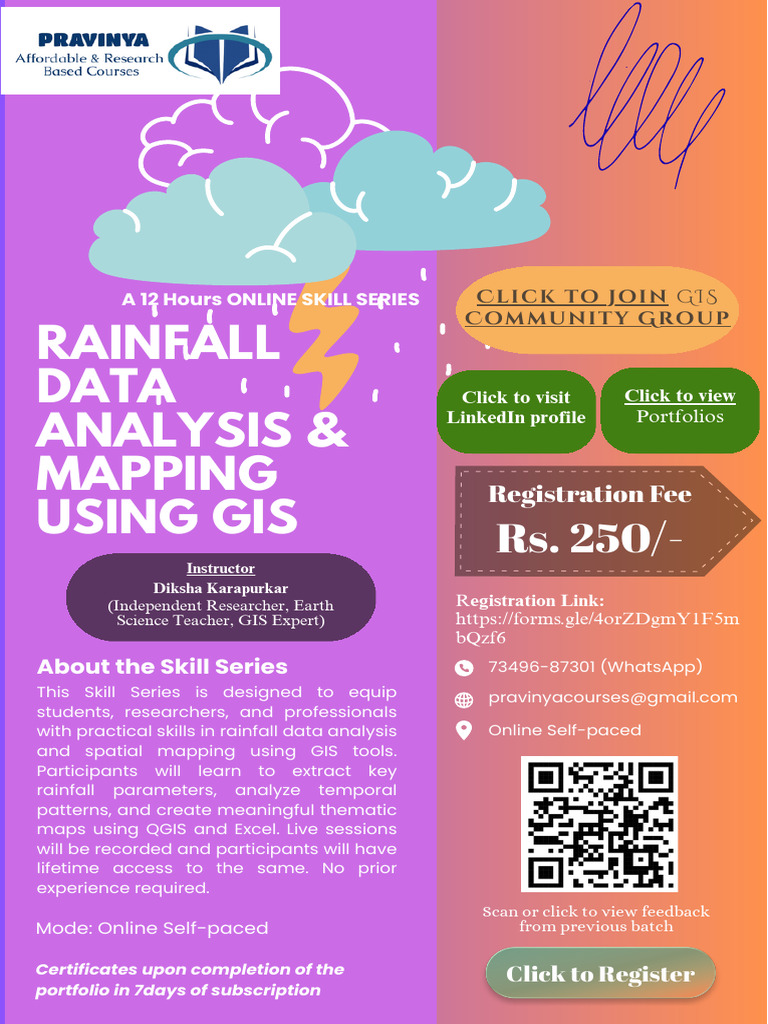 Rainfall Data Analysis with GIS Skills | PDF | Geographic Information ...