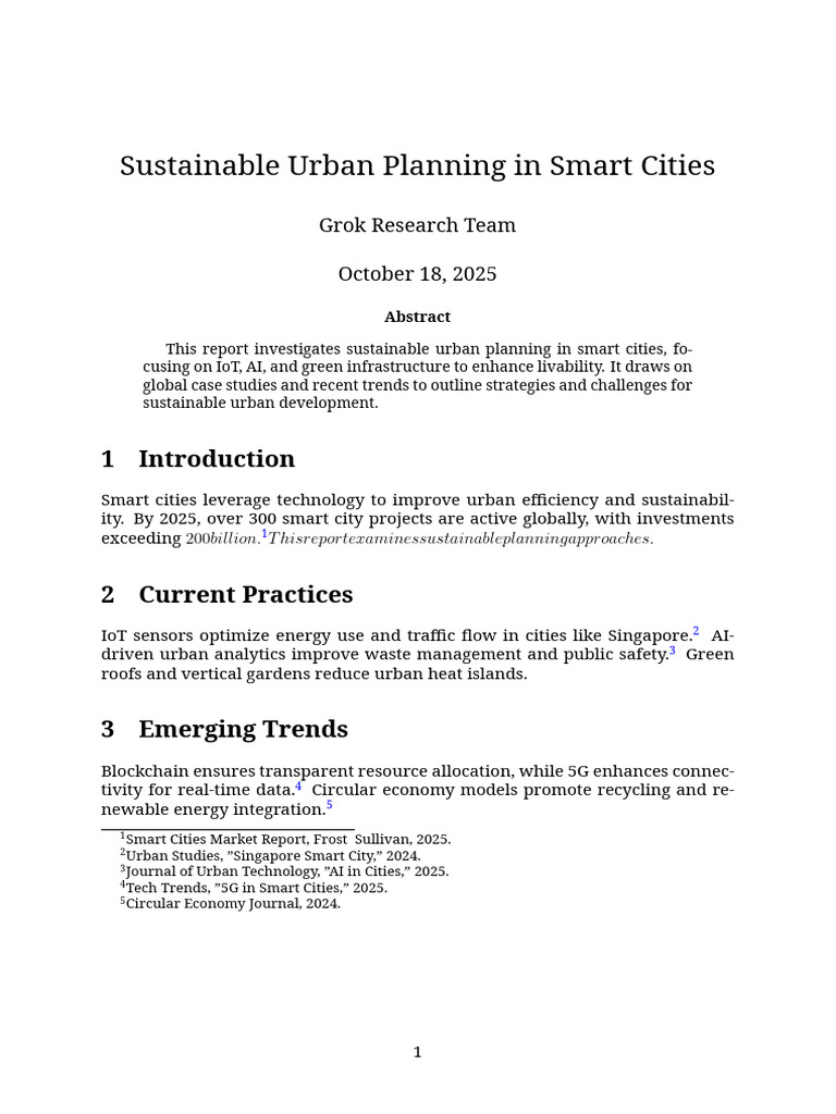 Sustainable Urban Planning in Smart Cities | PDF | City | Urban Planning