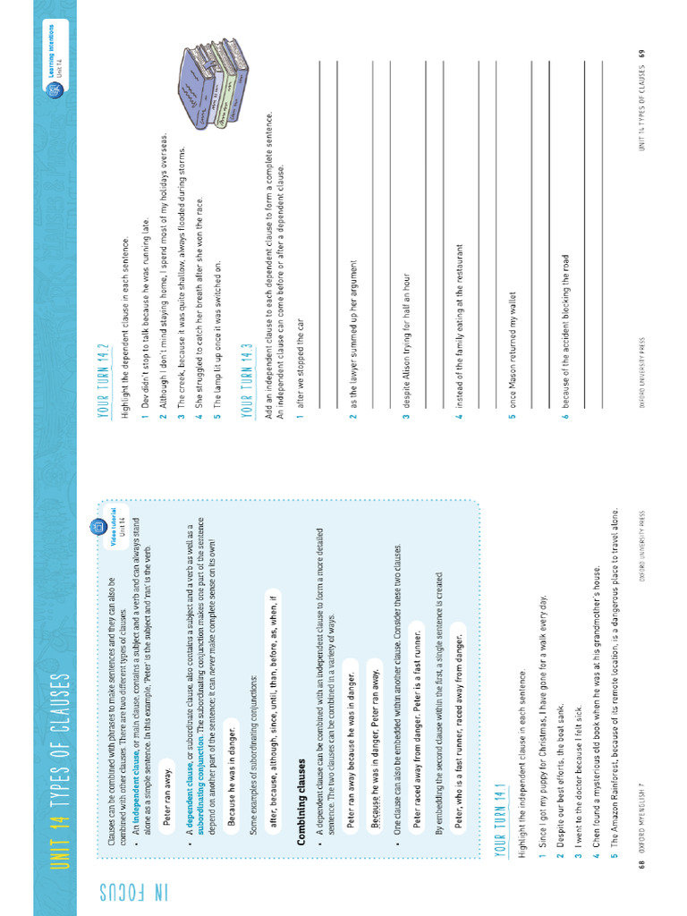 OME7 - Unit 14 Types of Clauses | PDF