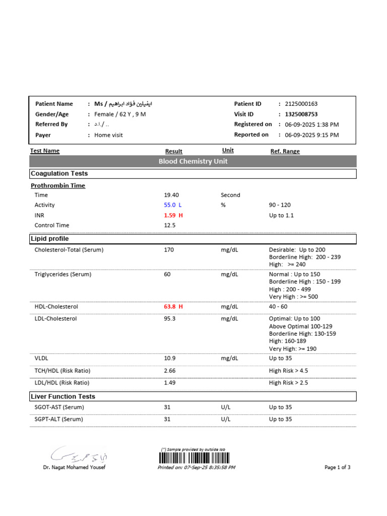 Blood Chemistry and Diabetes Profile Results | PDF | Glycated ...