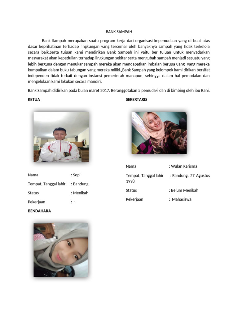 Bank Sampah | PDF